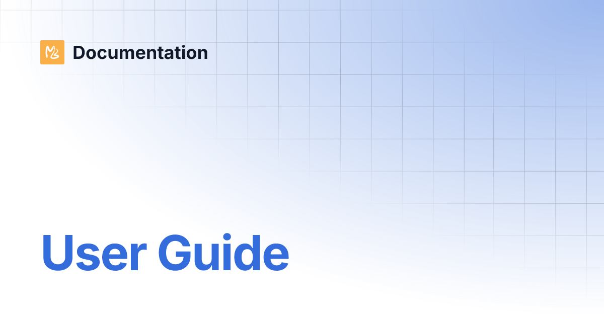 User Guide | Documentation